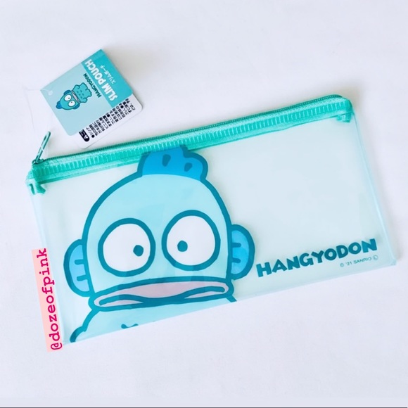 Sanrio | Accessories | Sanrio Hangyodon Teal Zipper Pouch | Poshmark